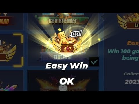 I got Easy win achievement in bedwars blockman go @COLDY_BlockmanGO ...