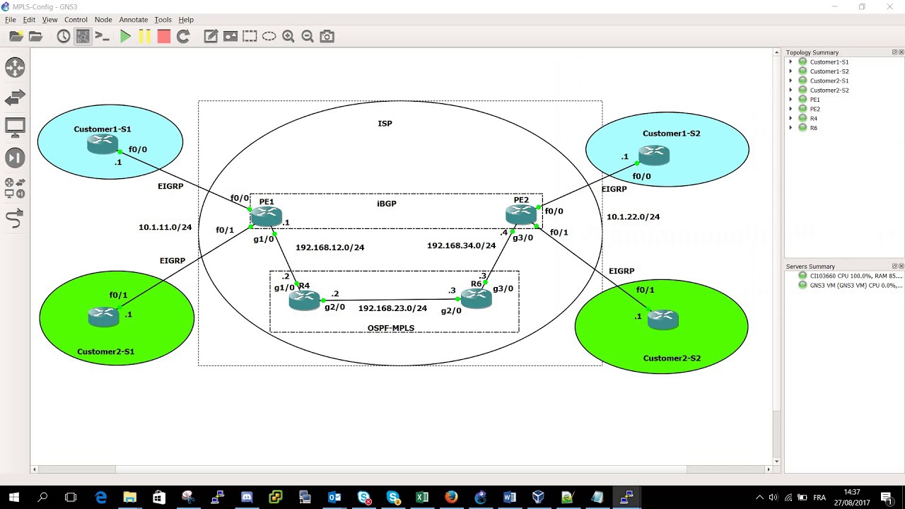MPLS VPNv4 Step4: Enable MPLS - YouTube