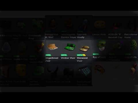 Finally collecting all official 2009 roblox visors - YouTube