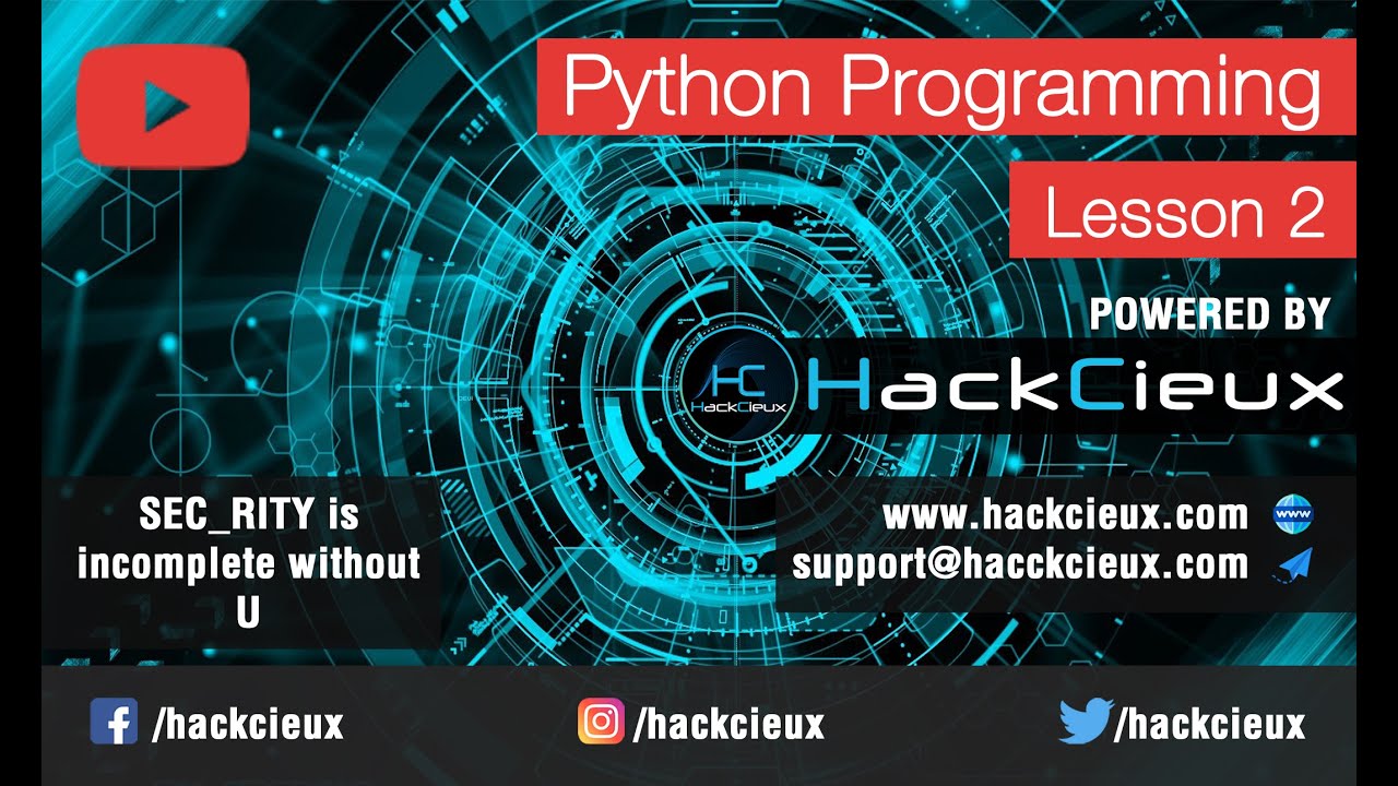 Python Programming Lesson 2 Youtube