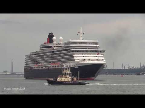 VENTURA QUEEN ELIZABETH & QUEEN MARY 2 Horn Battle departures ...