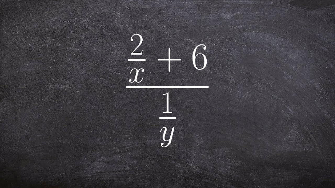 Math tutorial for simplifying complex fractions - YouTube