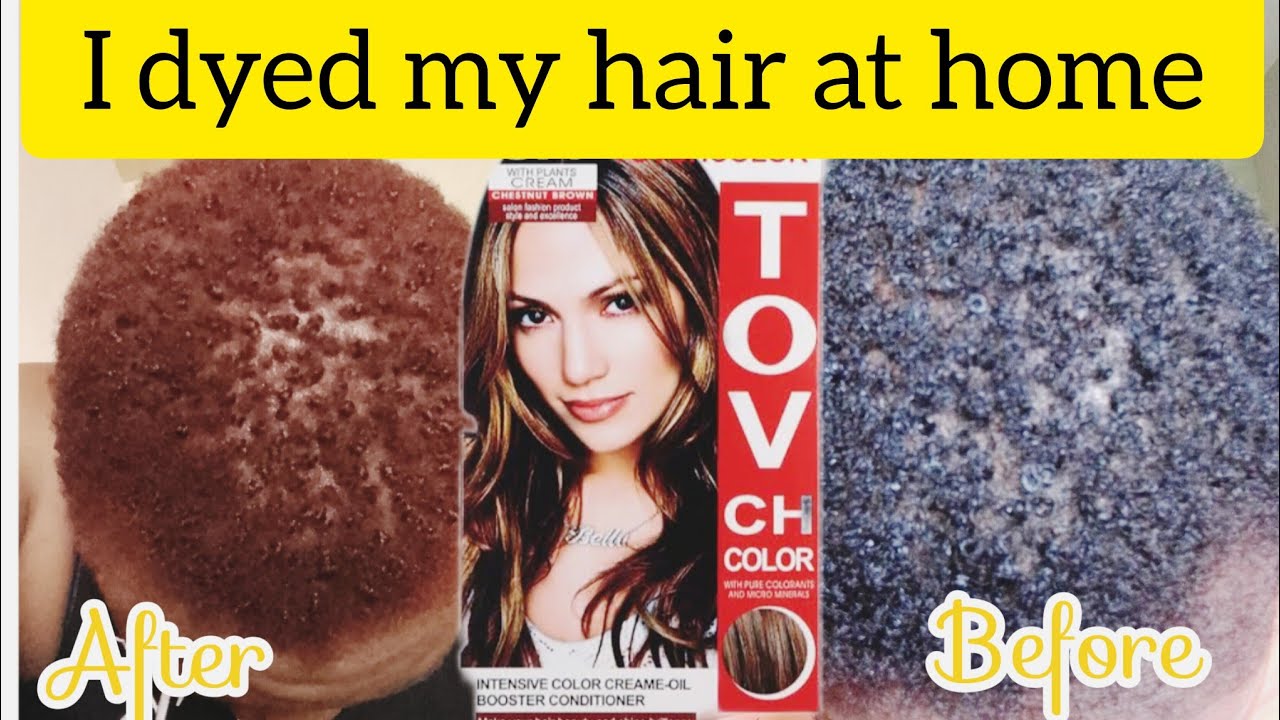 How I dyed my hair at home with tov ch color dye - YouTube