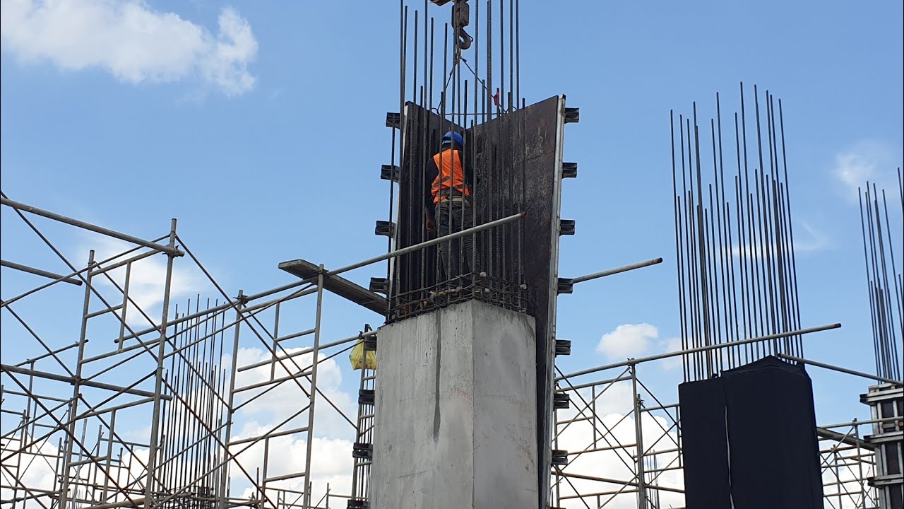 Huge Formwork Remove Form Column At Site - YouTube