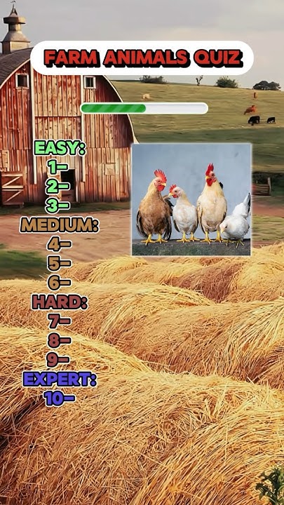 Farm animals Quiz. Can you name these 10 farm animals? #quiz #farm # ...