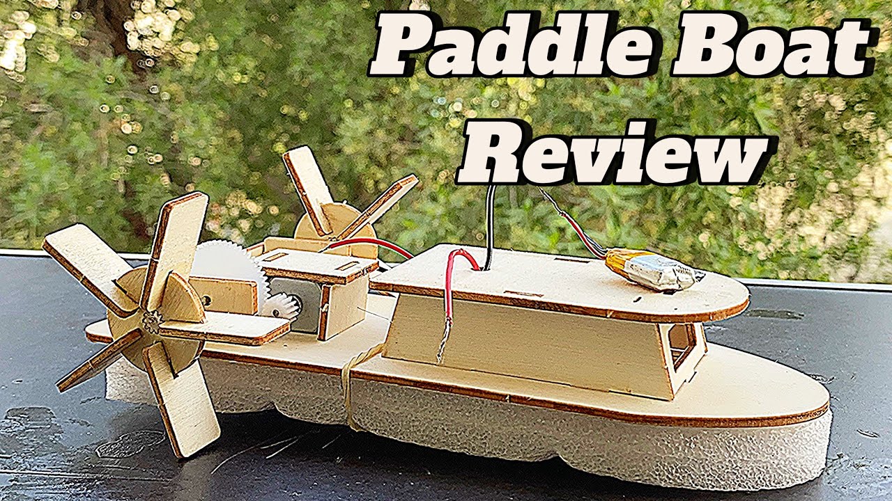 Electric Motor Paddle Wheels Boat Review | Dc Motor Ship - YouTube