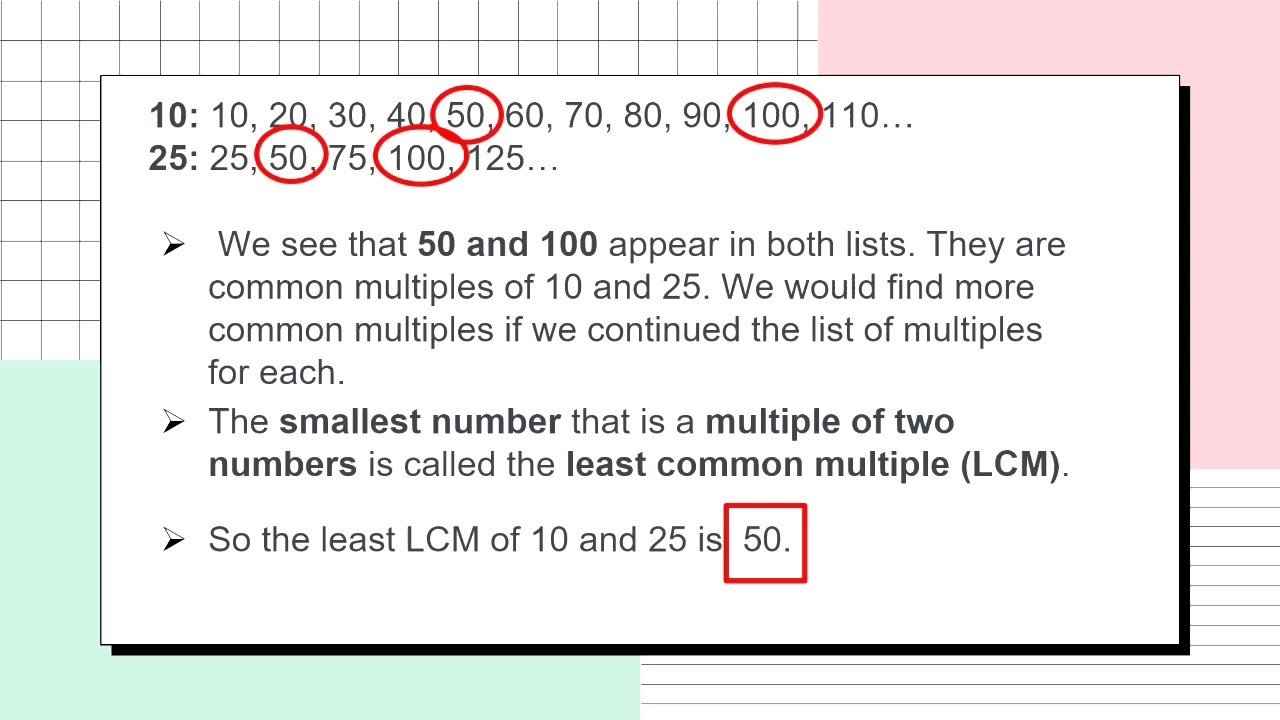 MATH 4 Q2 LESSON ON FINDING THE LCM OF THE GIVEN NUMBERS YouTube math-4-q2-lesson-on-finding-the-lcm-of-the-given-numbers-youtube