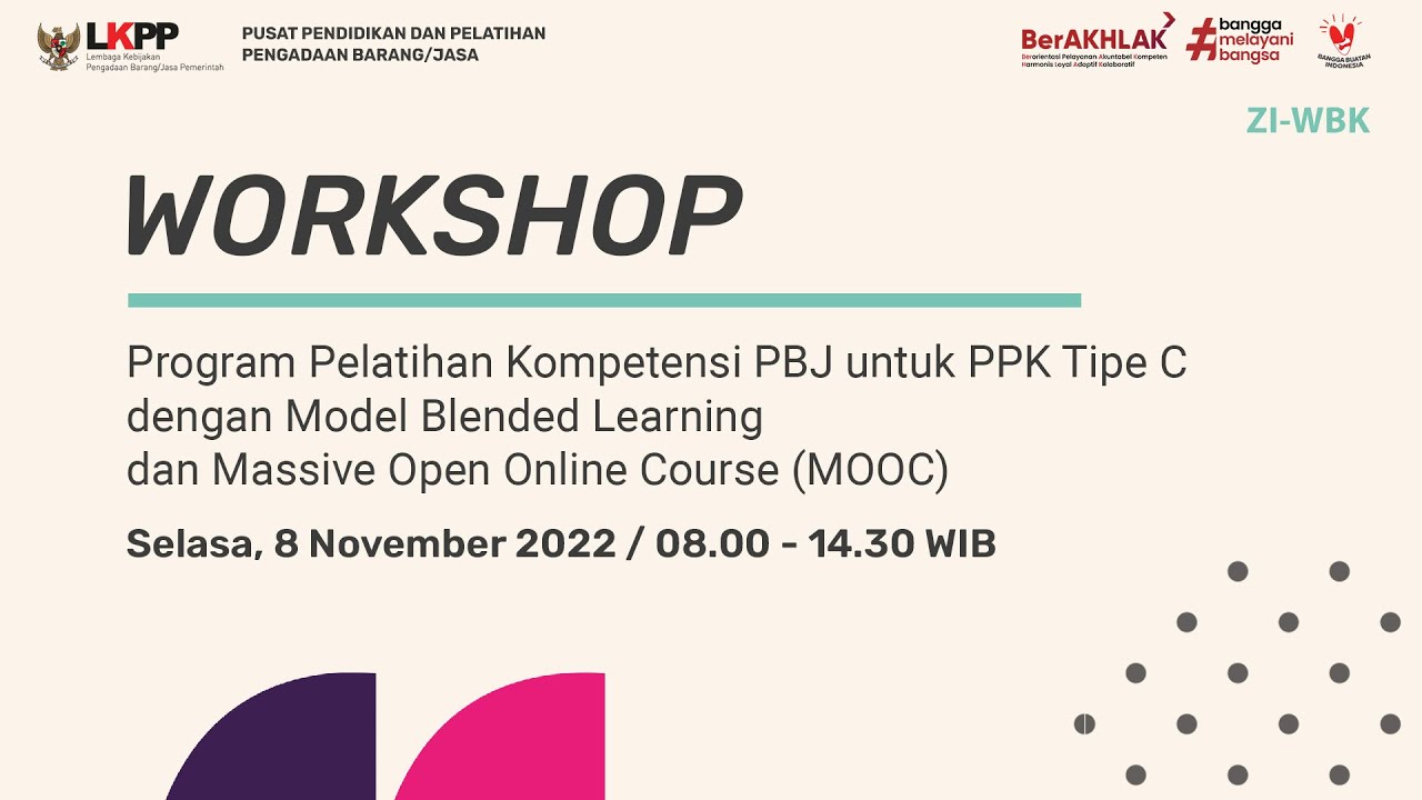 [RE-LIVE] Workshop Program Pelatihan Kompetensi PPK Tipe C - YouTube