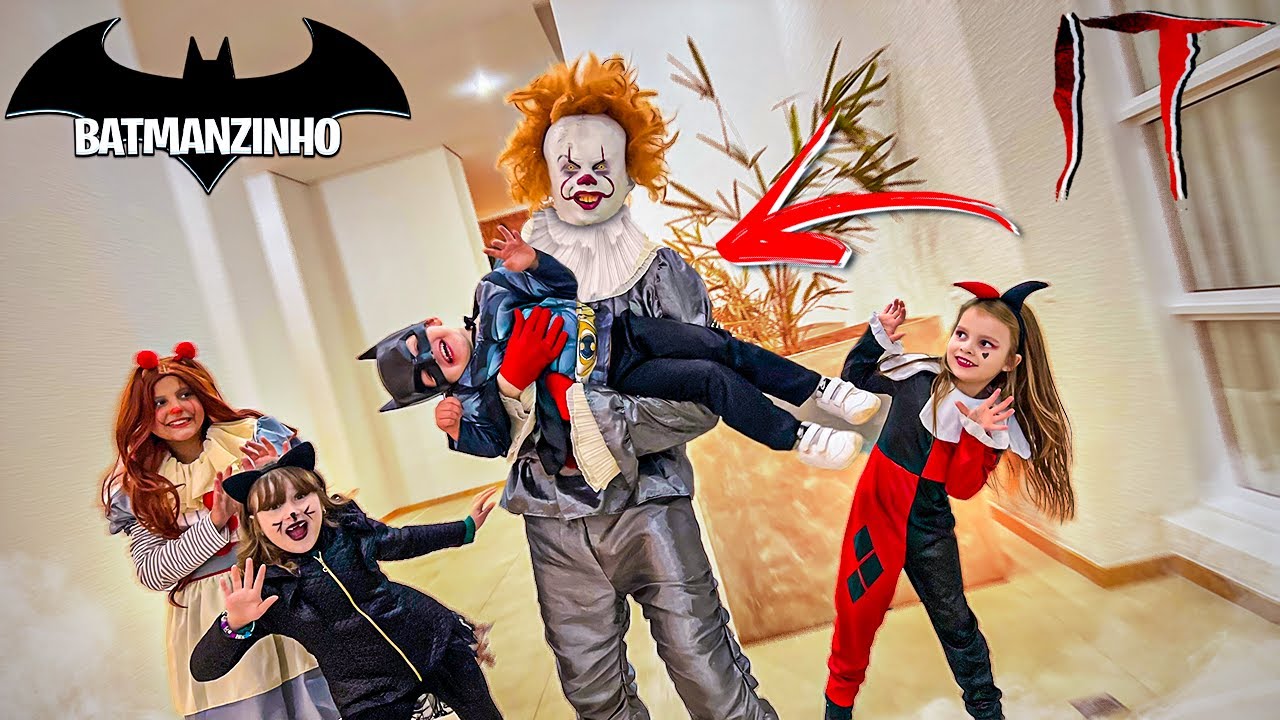 O IT A COISA LEVOU O FILHO DO BATMAN E QUER ATACAR TODOS OS FILHOS DOS ...