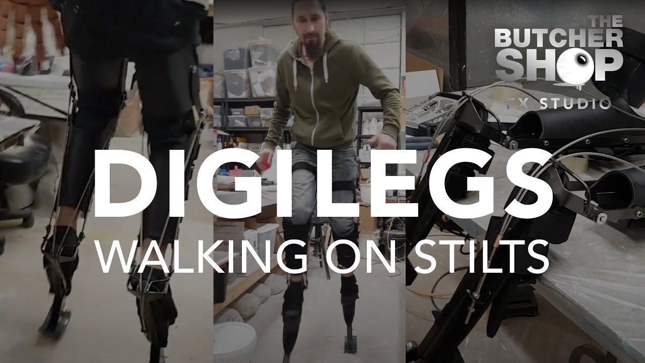 Learning to walk on DigiLegs Stilts -The Butcher Shop FX Studio - YouTube