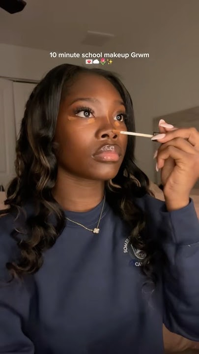 Hii guys Grwm doing my 10 minute school makeup routine 💌☁️🌷 #grwm #makeup #makeuproutine - YouTube