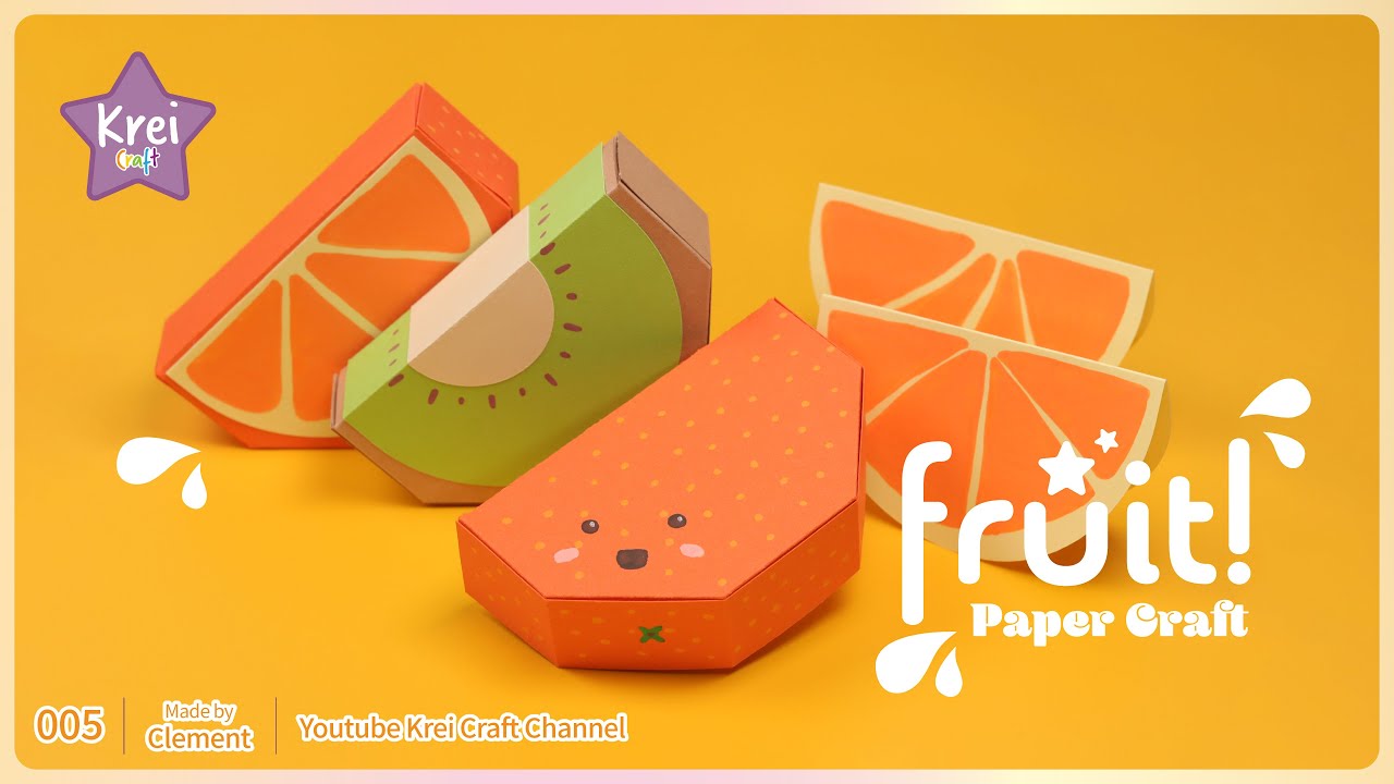 DIY Orange Paper Box〜♪ !! #ハンドメイド #diy #handmade #paper #craft #Kiwi # ...