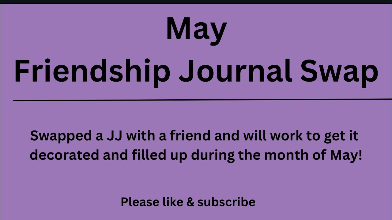 May Friendship Journal Swap! From Ana G @makingjoyfuljournals - YouTube