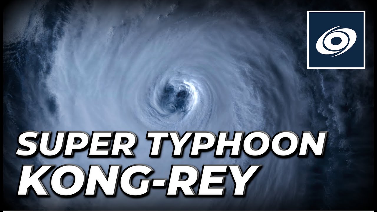 Super Typhoon Kong-Rey near Taiwan - YouTube