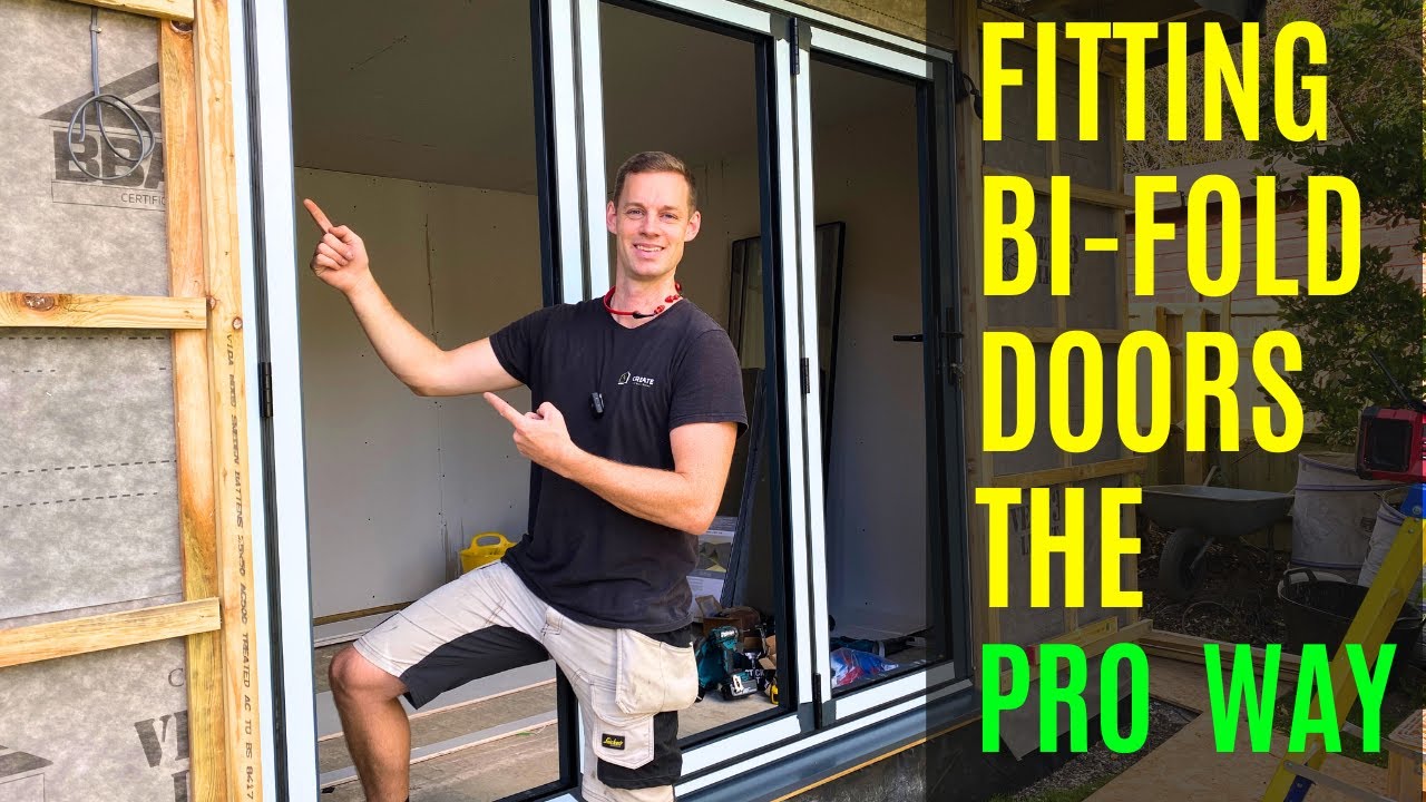 PART 10 HOW TO FIT BI FOLD DOORS AND HEEL AND TOE GLASS ON A GARDEN ...