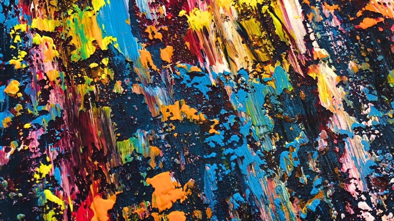 EASY Abstract Acrylic Art On Canvas / Catalyst Wedge Painting - YouTube