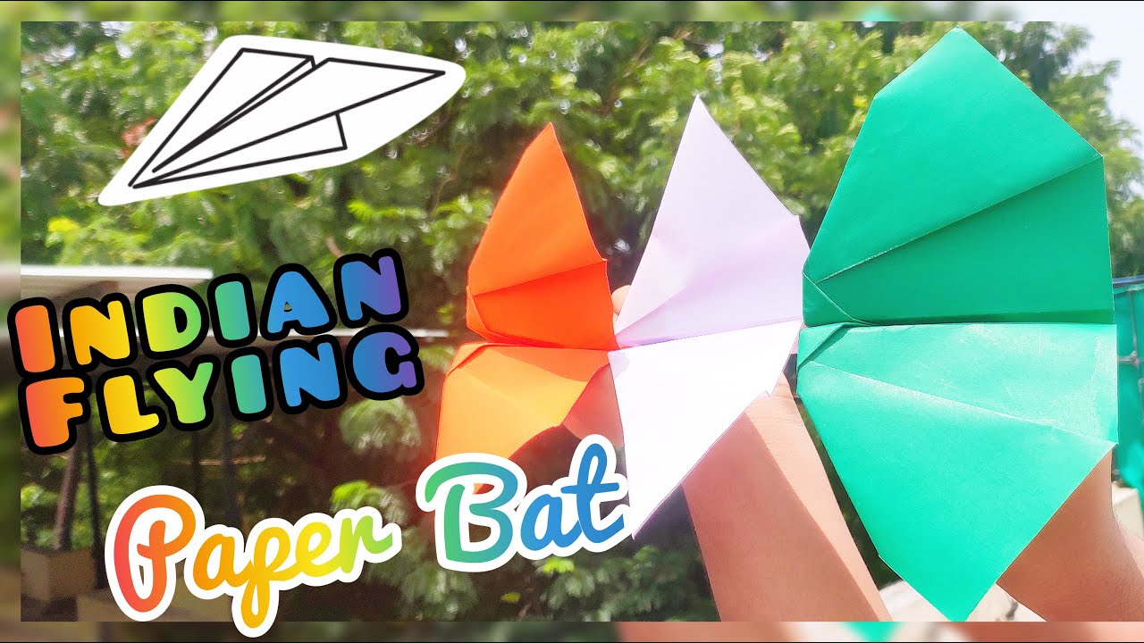 Flying Bats | How to make Indian flying paper Bat - Paper Craft - DIY ...
