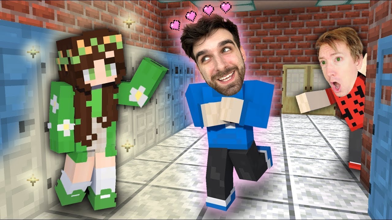 In LOVE with the NEW GIRL in Minecraft School - YouTube