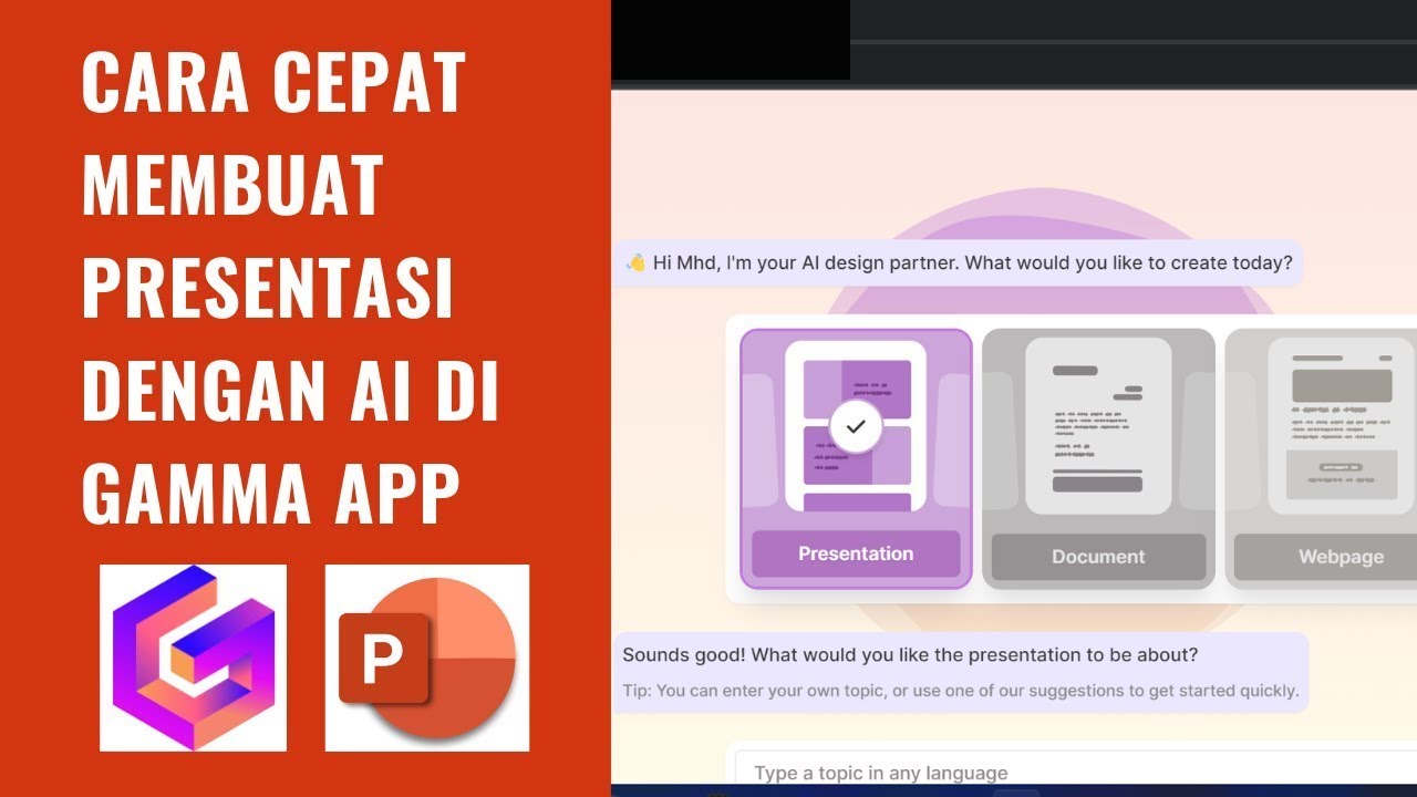 Cara Cepat Membuat Presentasi dengan AI di GAMMA APP - YouTube