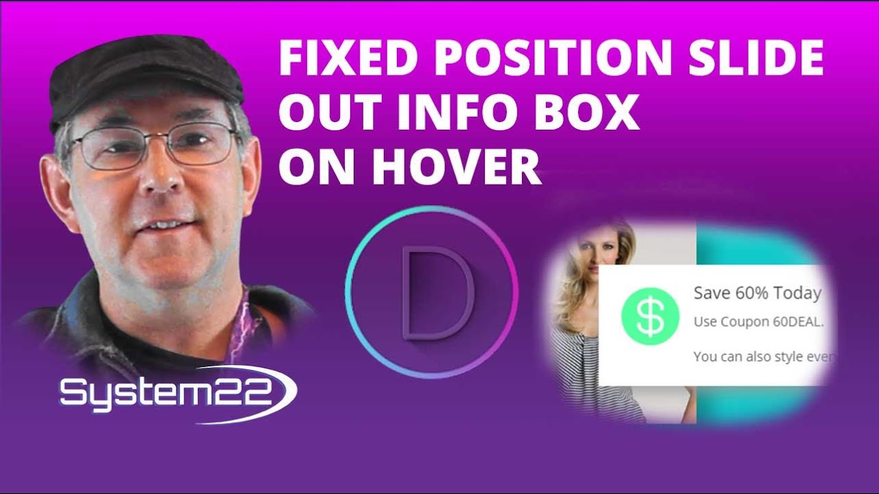 Divi Theme Fixed Position Slide Out Info Box On Hover 👍👍 - YouTube