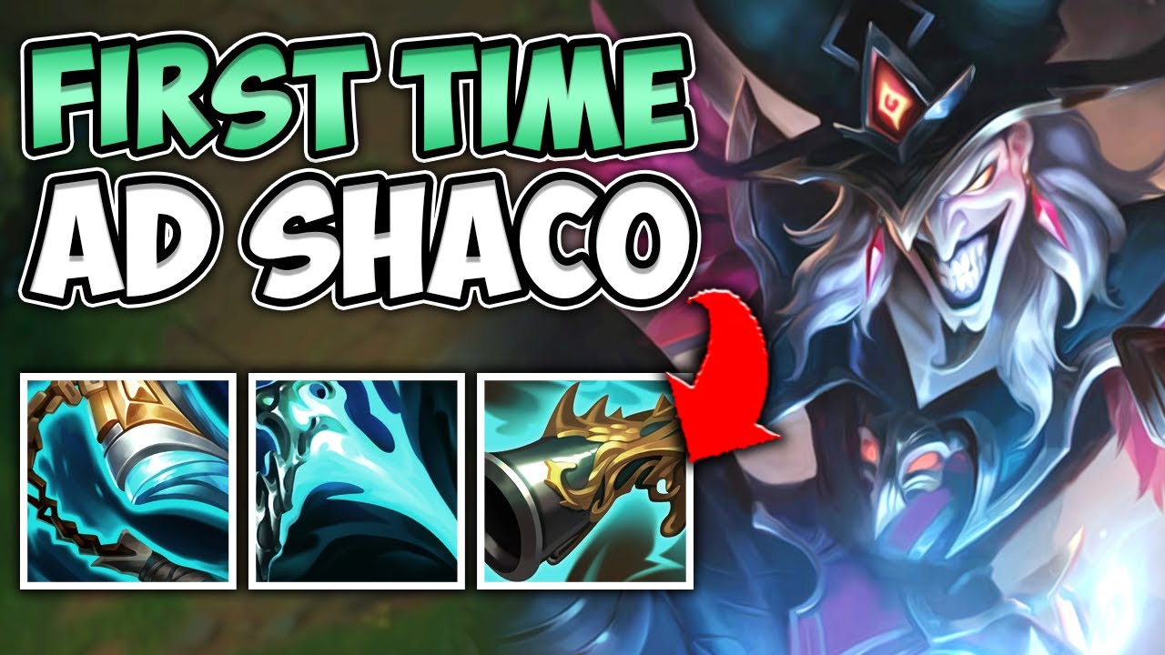 FIRST TIME AD SHACO!! CAN I CARRY MY USELESS BOT LANE? - League of ...