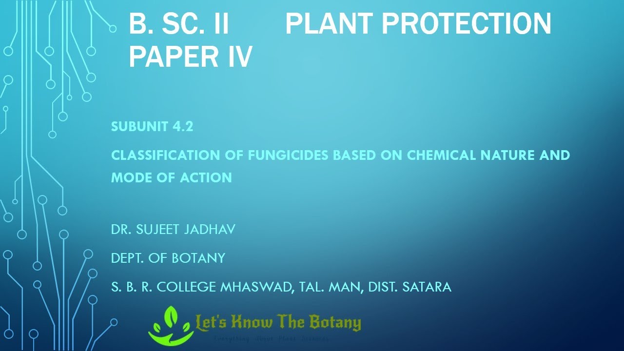 Classification of Fungicides - YouTube