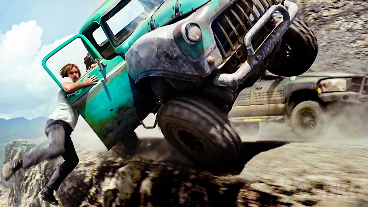 High-speed monster chase through the quarry | Monster Trucks | CLIP ...