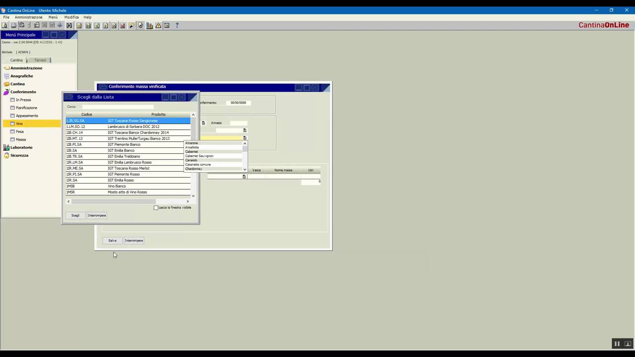 Cantina Online Conferimento Uve - YouTube
