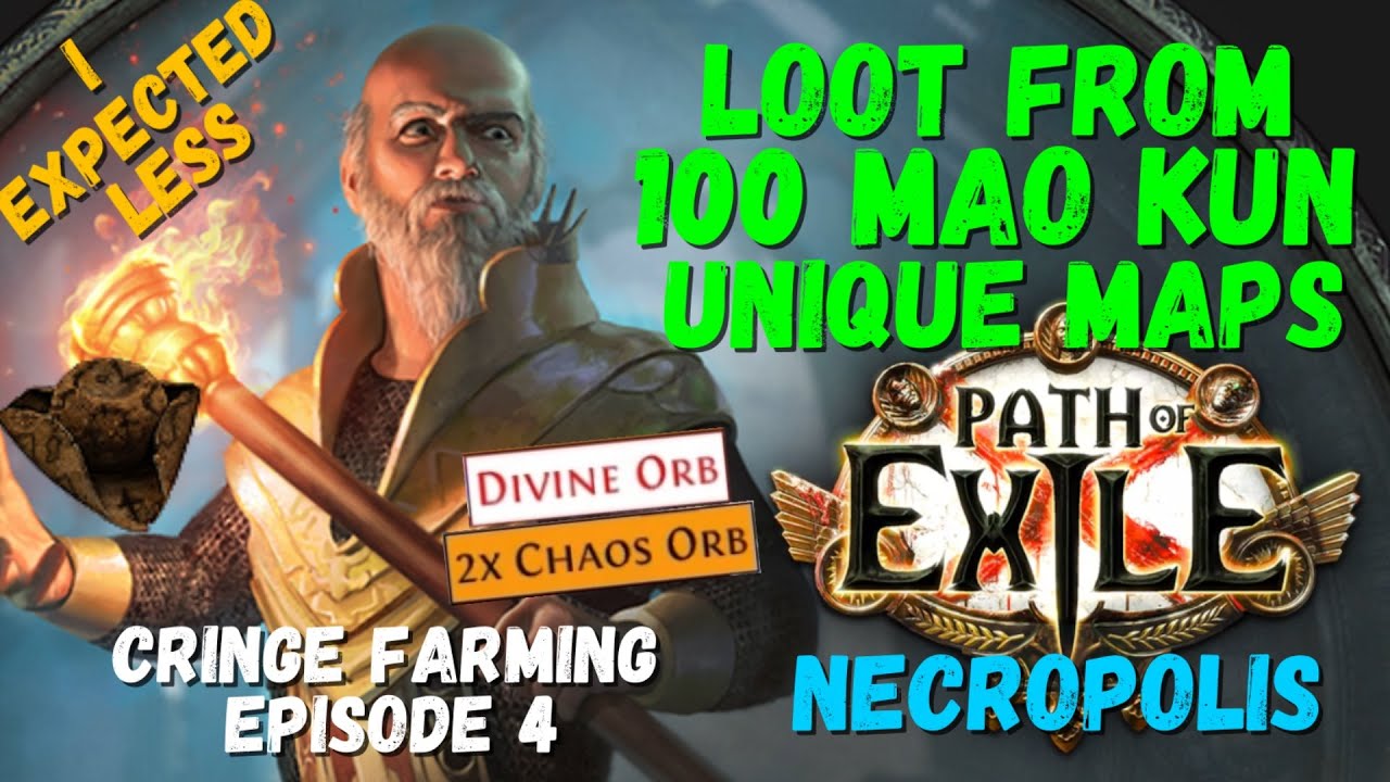 [POE] Loot from 100 Mao Kun Unique Maps. I expected less... - YouTube