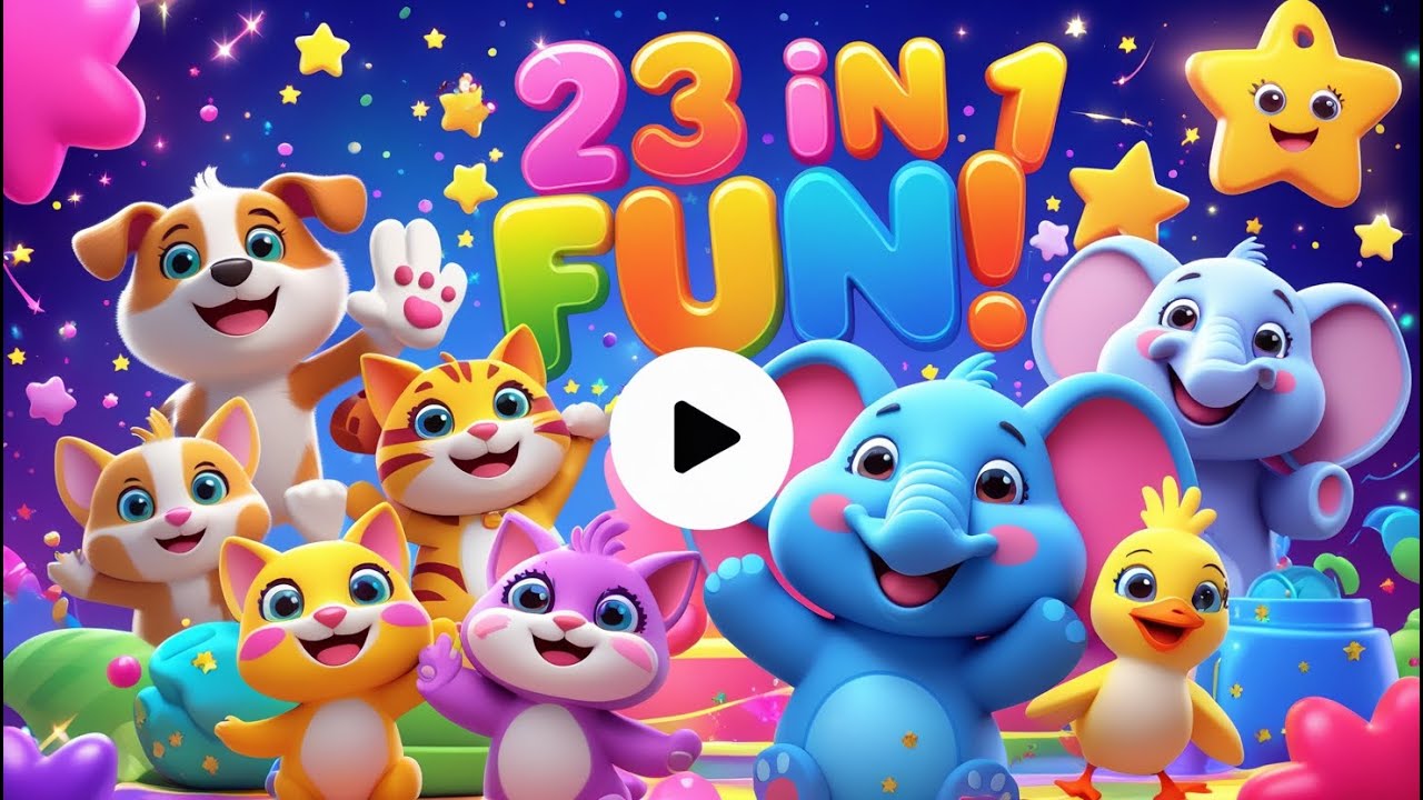 23 in 1 Mega Fun Kids Songs & Nursery Rhymes | Learn Colors, Animals ...
