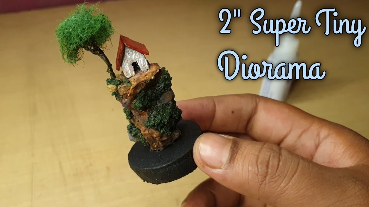 Tutorial for a super tiny diorama / using waste materials - YouTube