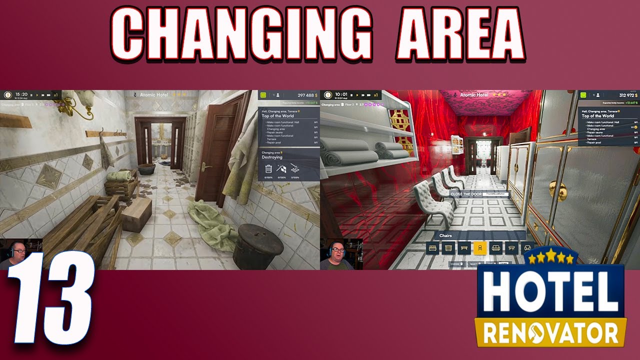 Renovating The CHANGING AREA - Hotel Renovator - #13 - YouTube