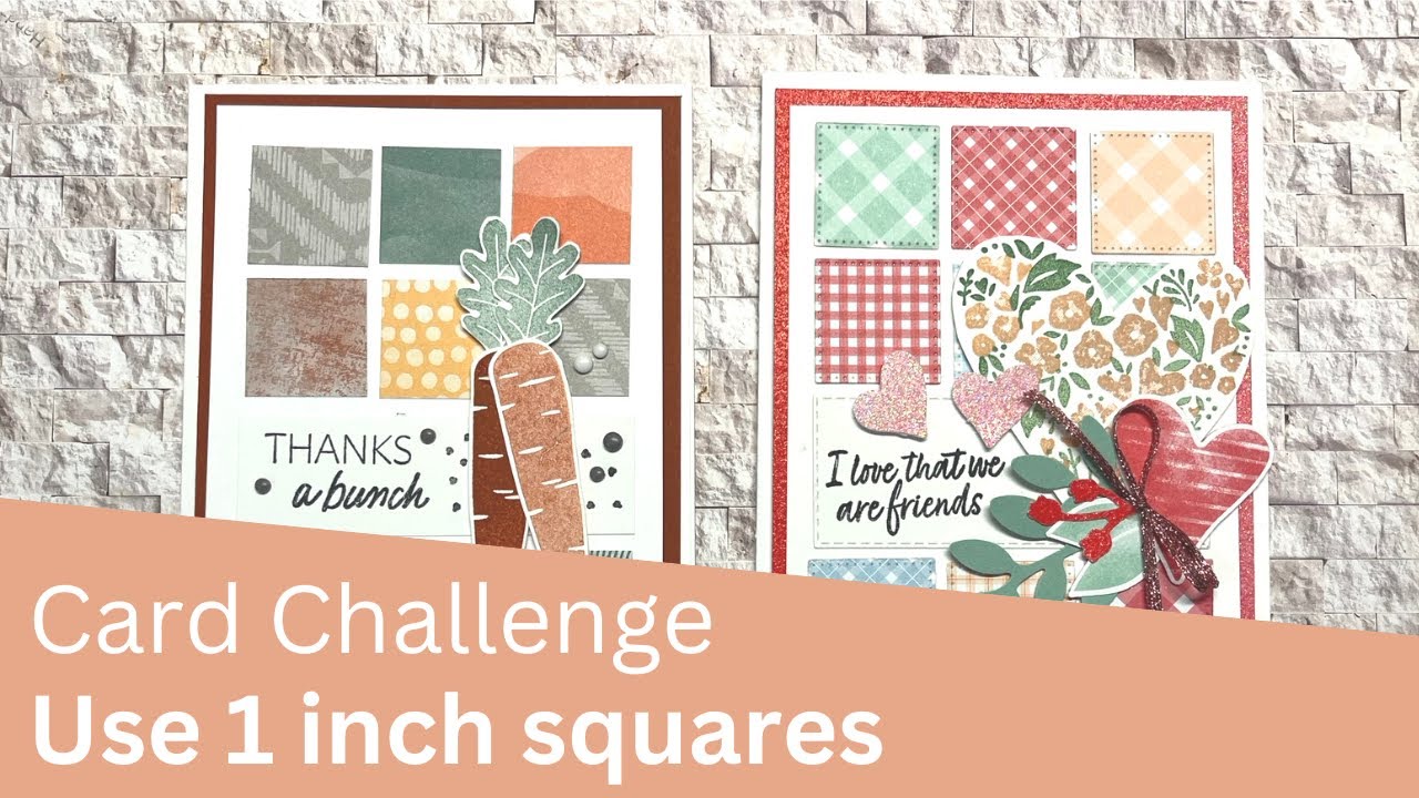 1" Squares Card Challenge - YouTube