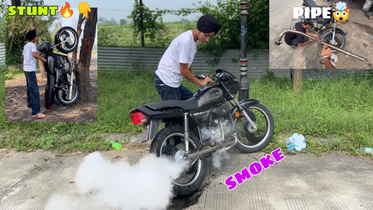 Pipe silencer🚀//smoke system💨//stunts🔥⚠️ - YouTube