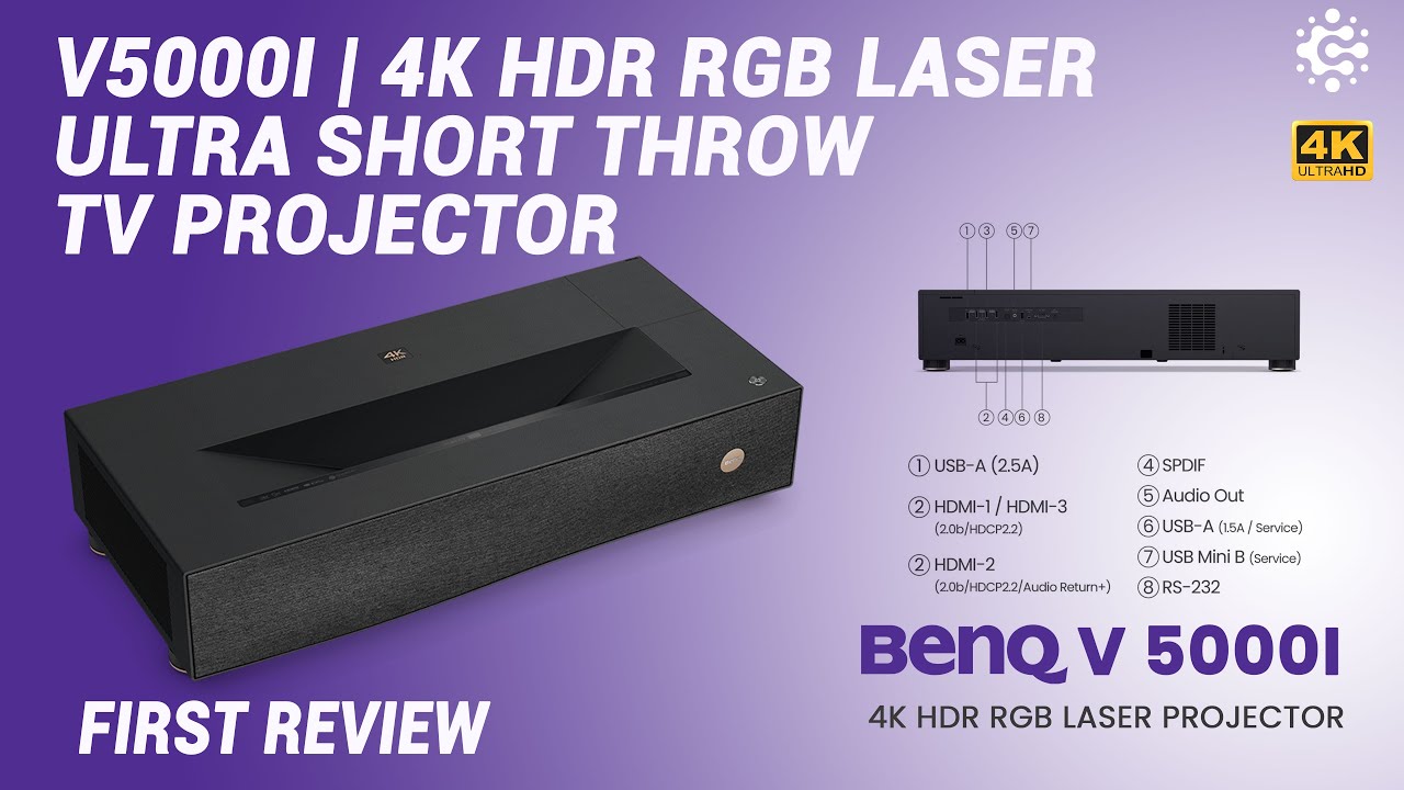 BENQ V 5000i | 4K HDR RGB Laser Ultra Short Throw TV Projector | Best ...