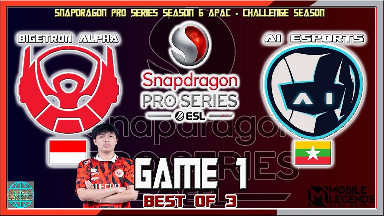 BIGETRON ALPHA vs AI ESPORTS Game 1 | BTR vs AI | Snapdragon Series Season 6 - APAC Challenge ...