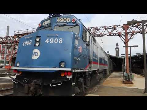 MNCW 4908 Departing Hoboken Sounding like a helicopter - YouTube