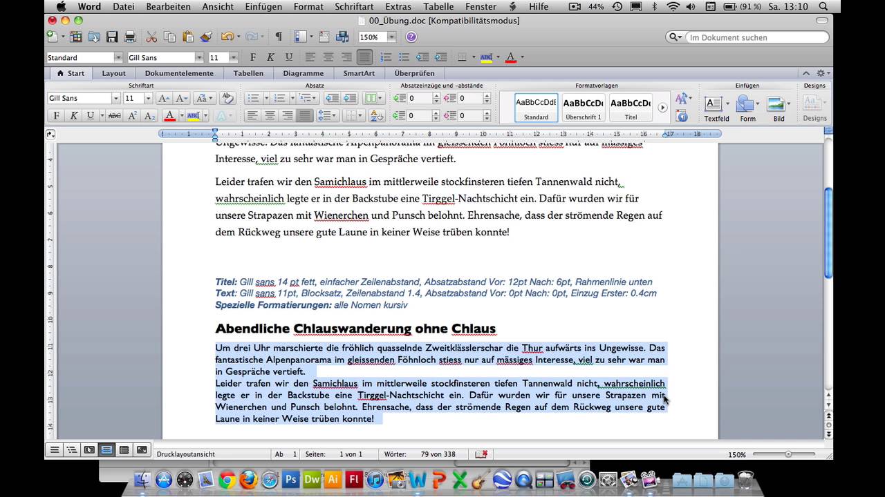 Kurs Microsoft Word 2011 Mac: 033 Formatierung Absatz - YouTube