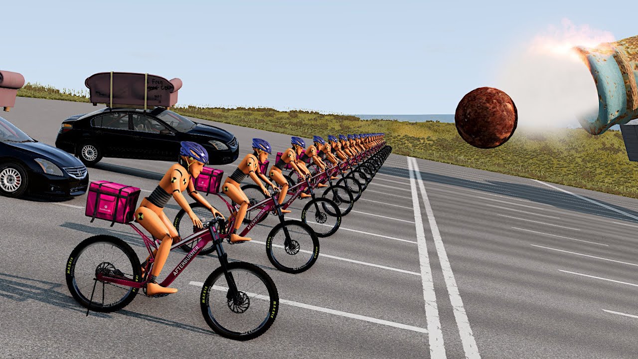 19 NPC delivery riders work together to beat my map - YouTube