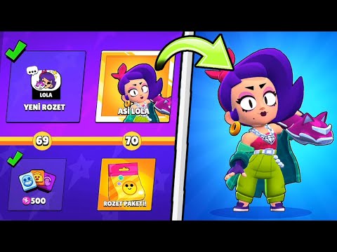 ASİ LOLA! BRAWL PASS YOLUNU BİTİRDİM !!! - Brawl Stars