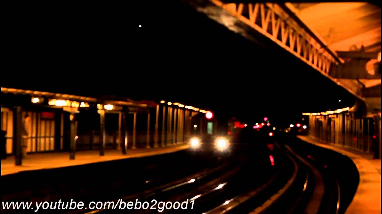 IRT Subway: R142 (2) & (5) [w/ NIS R62 (3)] at Freeman St. @ Night ...