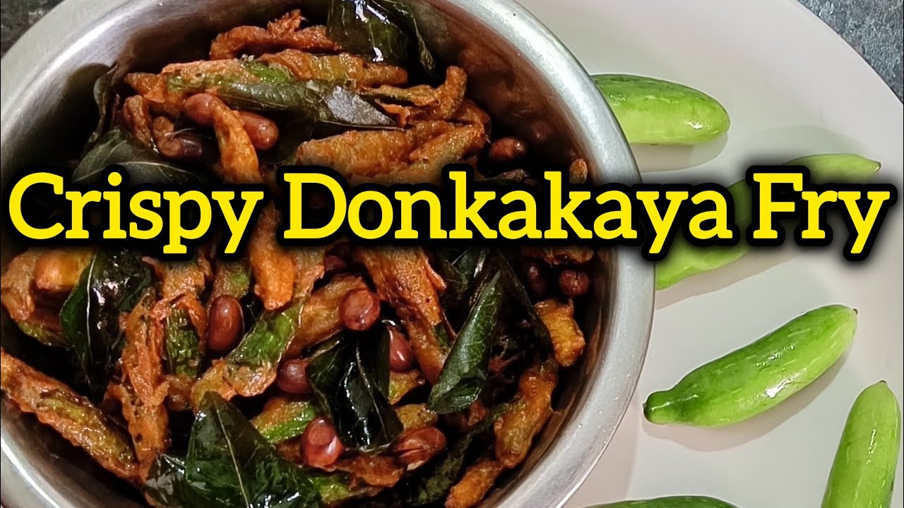 Crispy Donkaya Deep Fry | Crunchy Ridge Gourd Fry in Telugu - YouTube