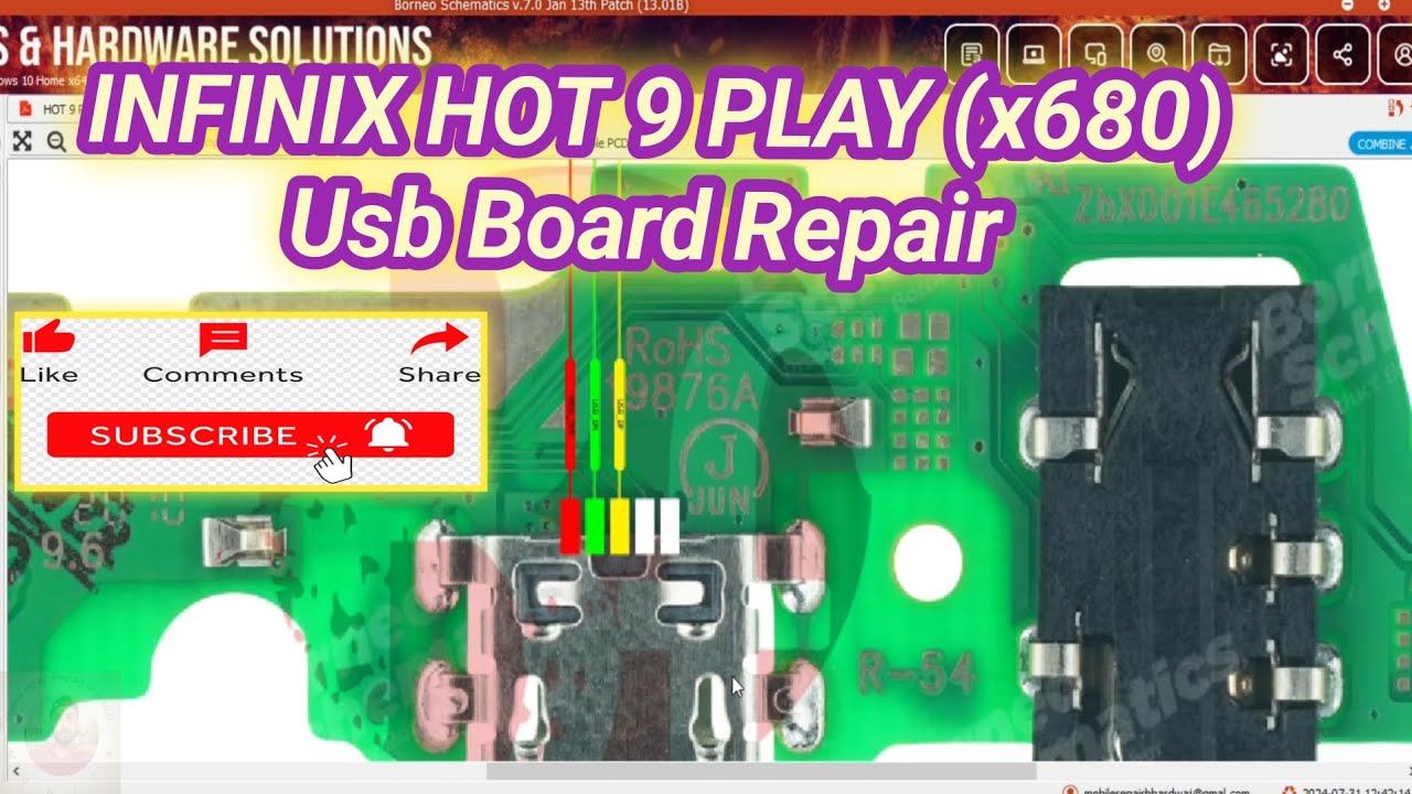 INFINIX HOT 9 PLAY (x680) Usb Board Repair Solution Diagram - YouTube