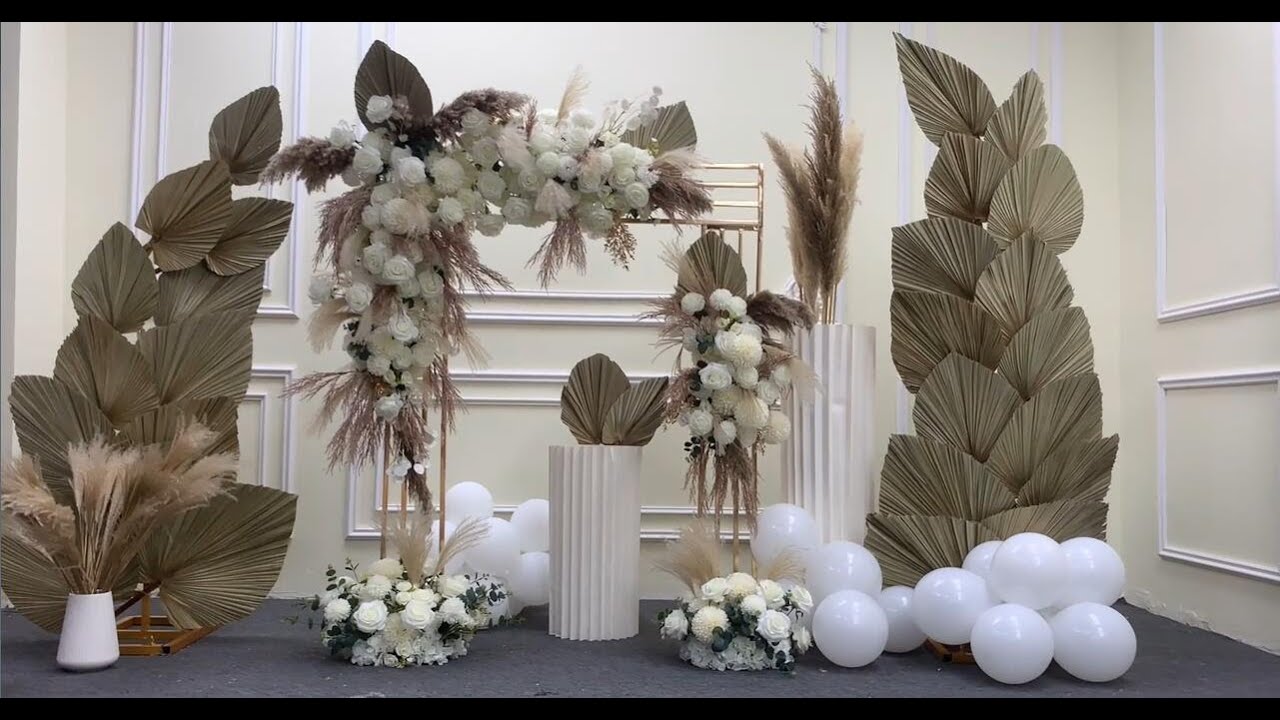 DIY Reed Decoration Dried Flowers Arrange - YouTube