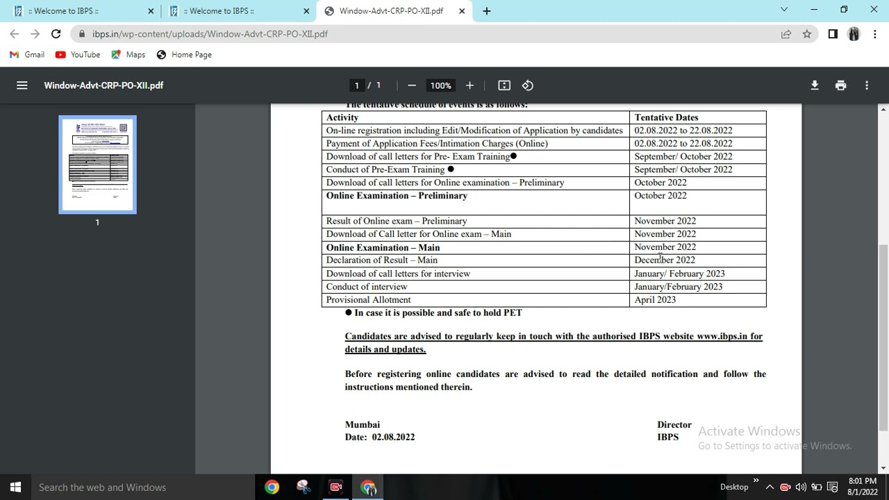 A very imp message regarding IBPS PO It's not about notification it's ...