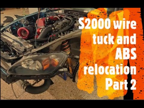 S2000 wire tuck and fuse box/ABS relocation Part 2 - YouTube