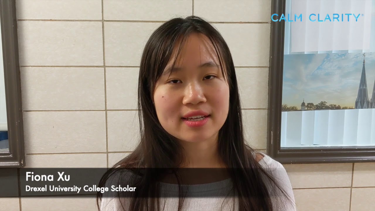 Testimonial by Fiona Xu, Drexel University, Calm Clarity College ...
