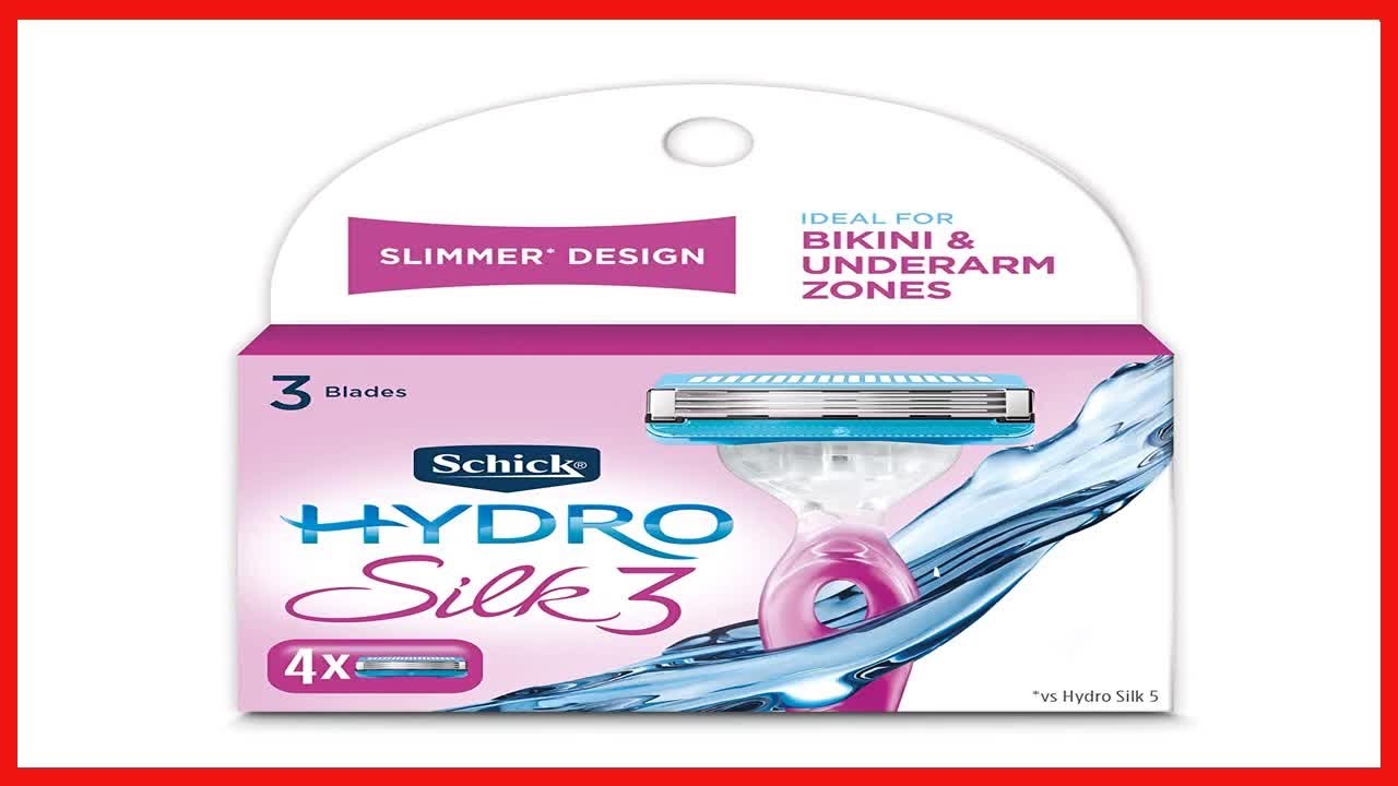 Schick Hydro Silk 3 Razor Blades Refills for Women, 4 Count - YouTube