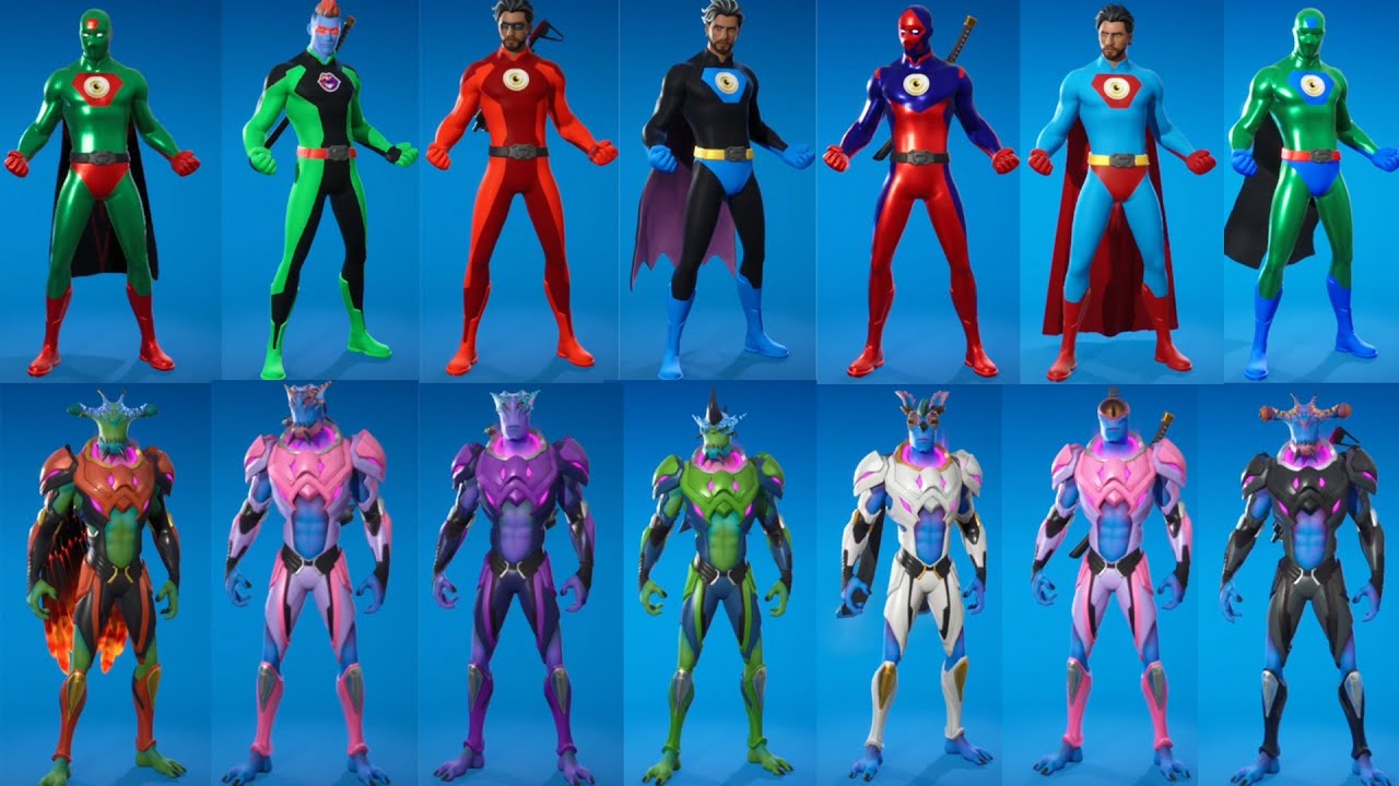 Fortnite | My lame Superhero locker tour | Skins 51 - 100 ...