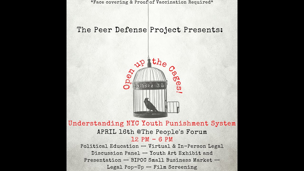 The Peer Defense Project Presents: Open Up the Cages! Understanding NYC Youth Punishment System ...